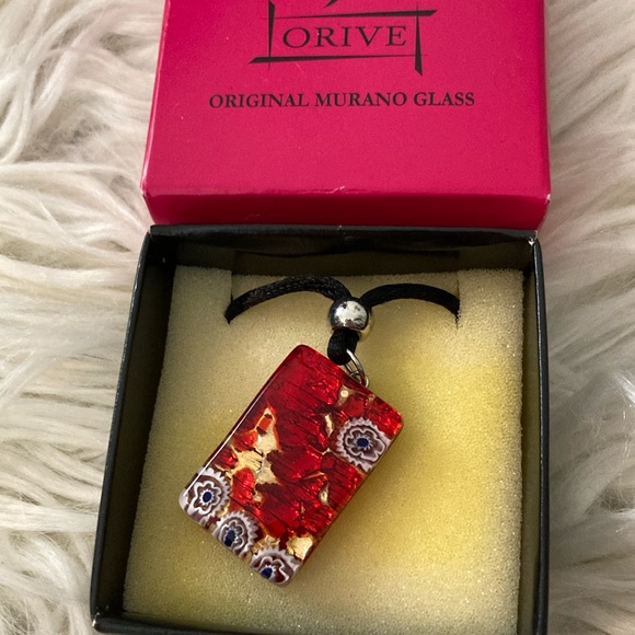 Orive | Jewelry | Orive Murano Glass Pendant With Millefiori Canes Red ...
